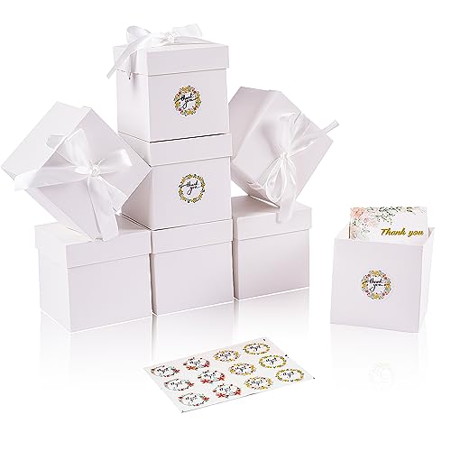 Elephant-package 12Pack Small Gift Boxes with Lids, White Gift Boxes with Ribbon for Birthday, Present Packing, Party Favor, Candle Boxes, Treat Boxes, Wedding.