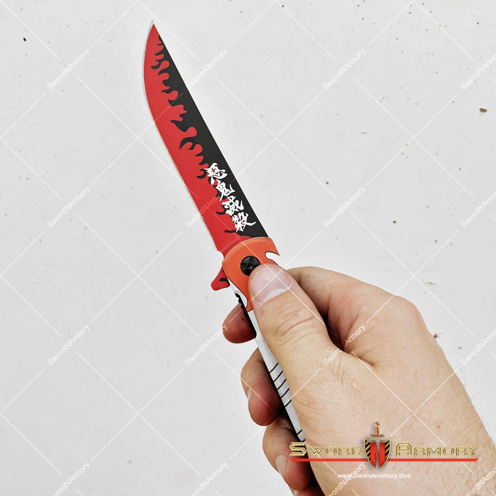 Munetoshi 9” Demon Killer Anime Spring Assisted Folding Pocket Knife Nine Styles Rengoku