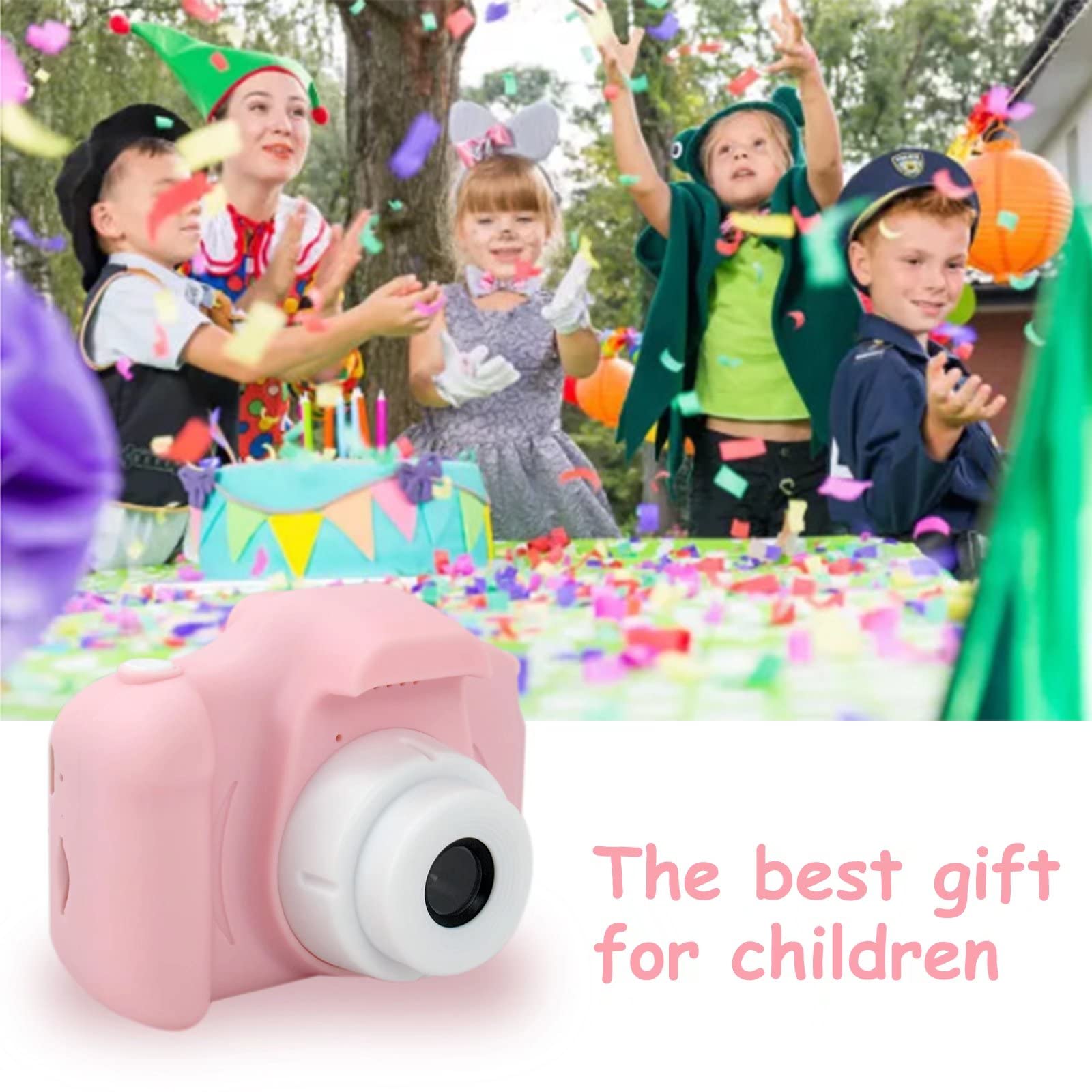 Children's Digital Camera with 1080P Screen, Gifts for Kids,Support Photo and Video Recording with 32GB SD Card,Cute, Small in Size and Light in Weight, Suitable for Small Hands