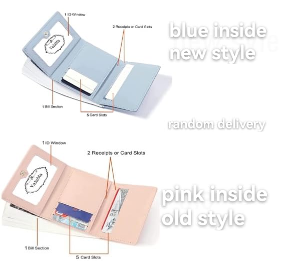 YaJaMa Women Wallet Cute Duck Rabbit Small Trifold Credit Card Case Organizer ID Window for Teen Girls (Blue Duck)