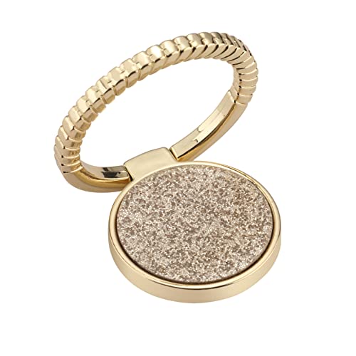 LAX Gadgets Cell Phone Ring Holder - Finger Ring for Phone Case Easy Back Grip, Stand, Holder for All Smartphones Including iPhone & Android Phone - Sparkle Gold