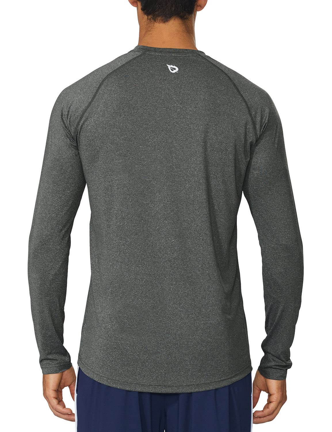 BALEAF Men's Long Sleeve Running Shirts Quick Dry Workout Shirts Athletic T-Shirts Lightweight Soft Fishing Tee Tops Blue Size M