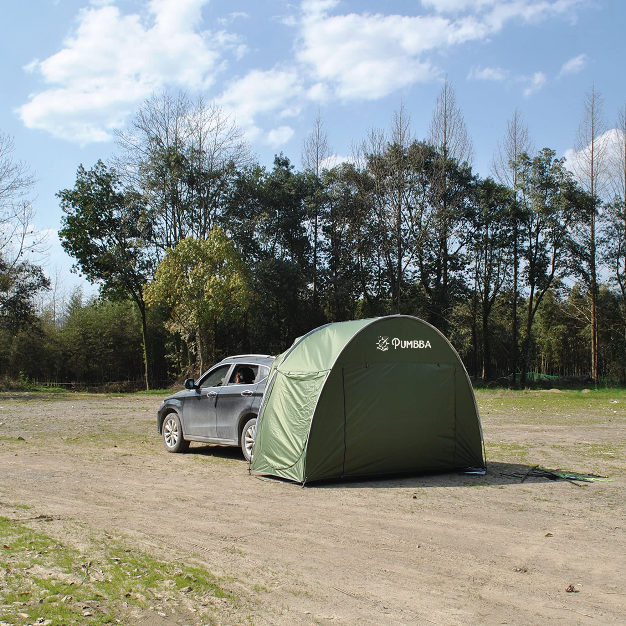 Car Tent Has Big Screen Room - SUV Camping Tents with Tall Hall - Rear Tent Tailgate Tent Universal Fit