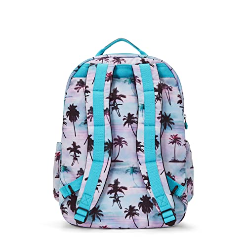 Kipling Women's Seoul Extra Large 17β Laptop Backpack, Durable, Roomy with Padded Shoulder Straps, School Bag, Shadow Palm PRT, 34.5''L x 45''H x 23''D