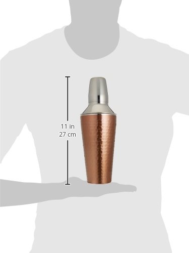 Cook Pro Inc. 3Piece 27 oz Stainless Steel Cocktail Mixer, Copper