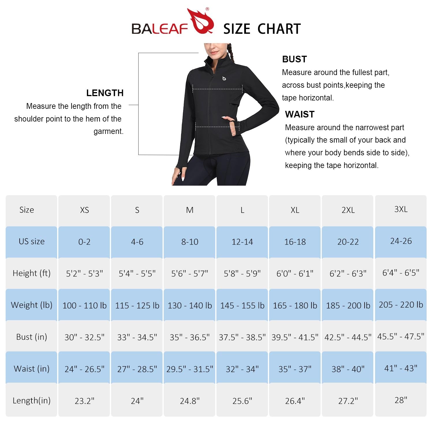 BALEAF Women's Fleece Running Jacket Water Resistant Full Zip Winter Cold Weather Gear Thermal Cycling Workout Jackets Black XL