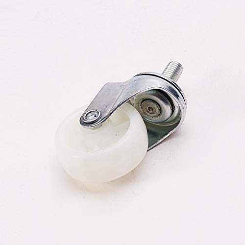 Caster Furniture,Rubbered Trolley Wheels , Castor Wheels,Furniture Casters,1.6" Dia Light Duty Threaded Stem Swivel Caster Wheel Roller 2 Pcs/4pcs/10pcs