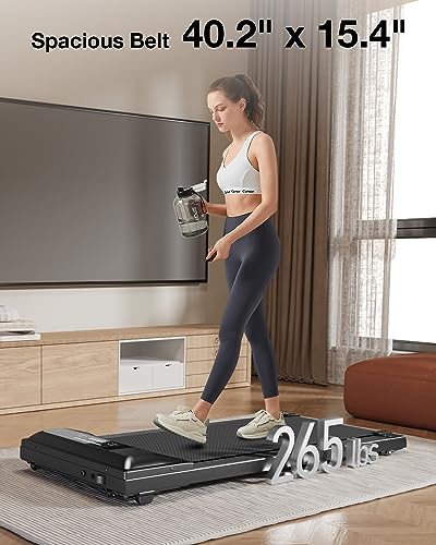 CURSOR FITNESS Under Desk Treadmill, 2 in 1 Walking Pad, 2.5 HP Quiet Brushless, 265 LBS Capacity for Home and Office Workout