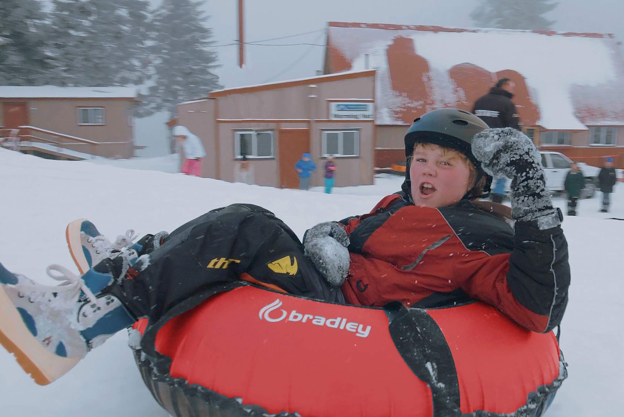 Bradley Snow Tubes: 50 inch Heavy Duty Inflatable Sledding Tubes for Adults - Towable Snow Fun! Best Snow Tubes for Sledding Adventure - Made in The USA!…