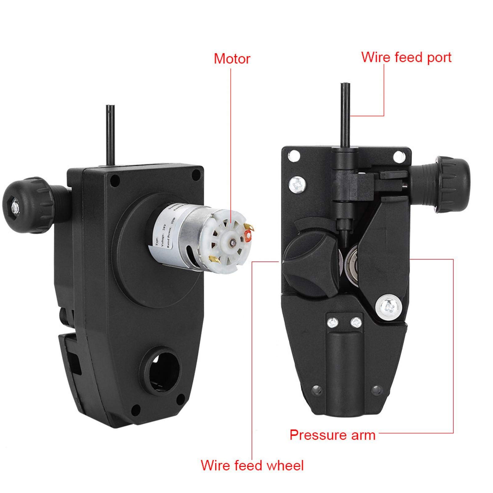 DC 24V 10W Mig Welder Roll Wire Feeder Motor Solder Wire Feeder Machine Welder Flux Core Wire Automatic Feed 0.6-1.0mm