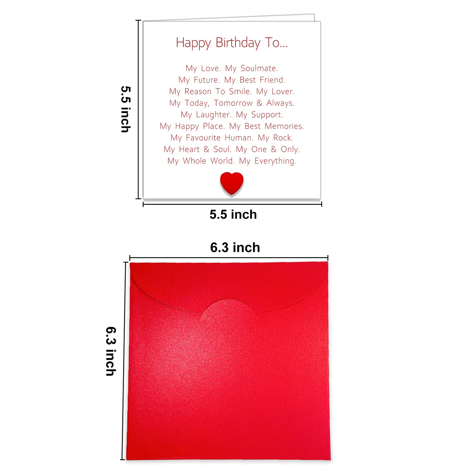 iMakemvel Special Birthday Card for Him Her, Happy Birthday Card for Lover, Happy Birthday to My Everything, With Envelope