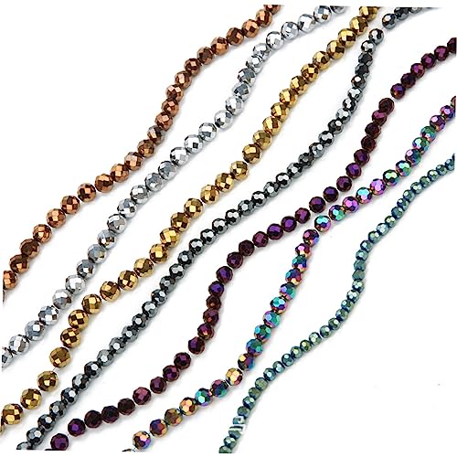 EXCEART 192pcs Bling Accessories Lip Gloss Kit Beads in Bulk Beads for Crafts Hematite Beads Metal Spacer Beads Bracelet Beads Beading Kits DIY Beads Scattered Beads Jewelry Bead Chain