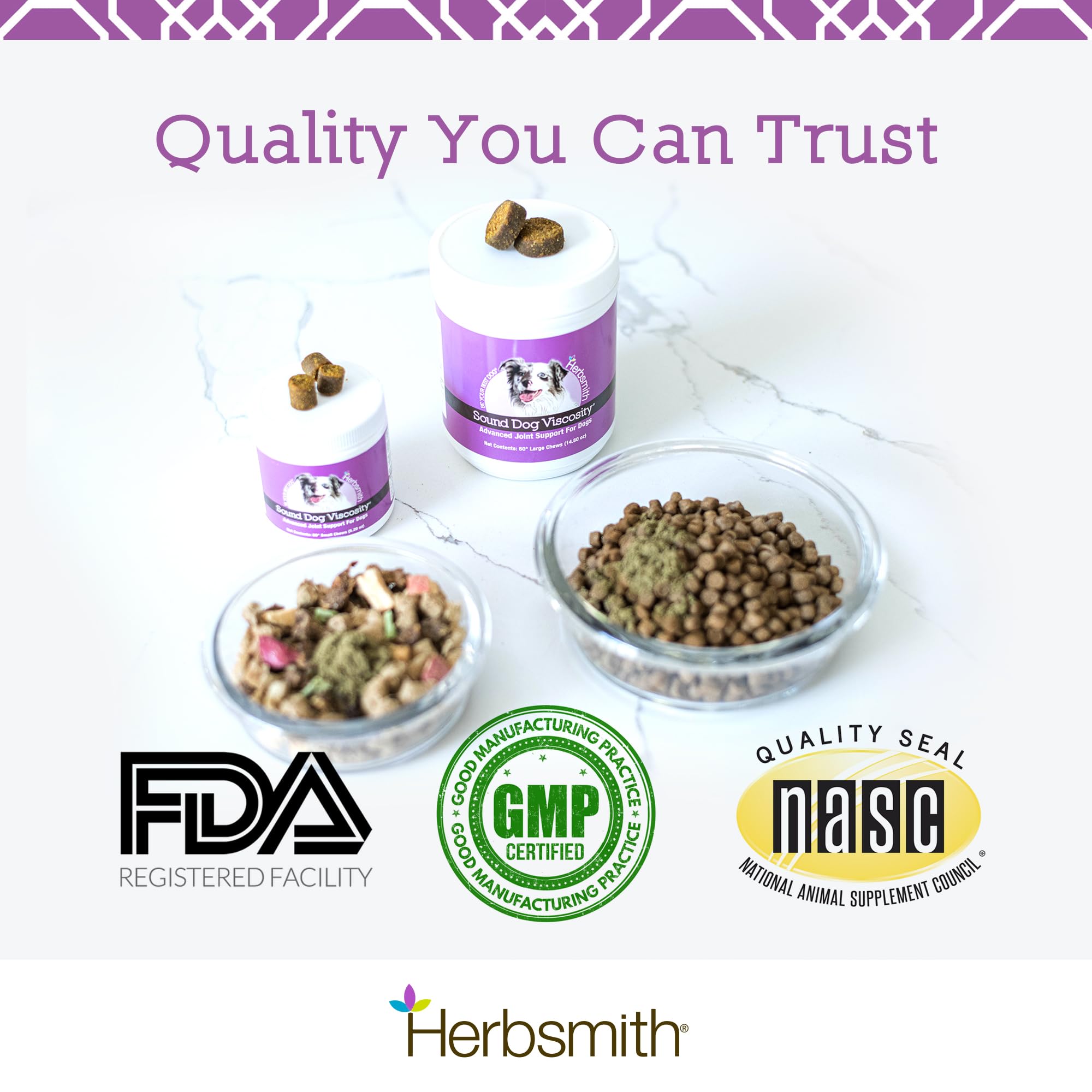 Herbsmith 75g Powder Advanced Joint Support Sound Dog Viscosity Veterinarian Recommended Glucosamine for Dogs