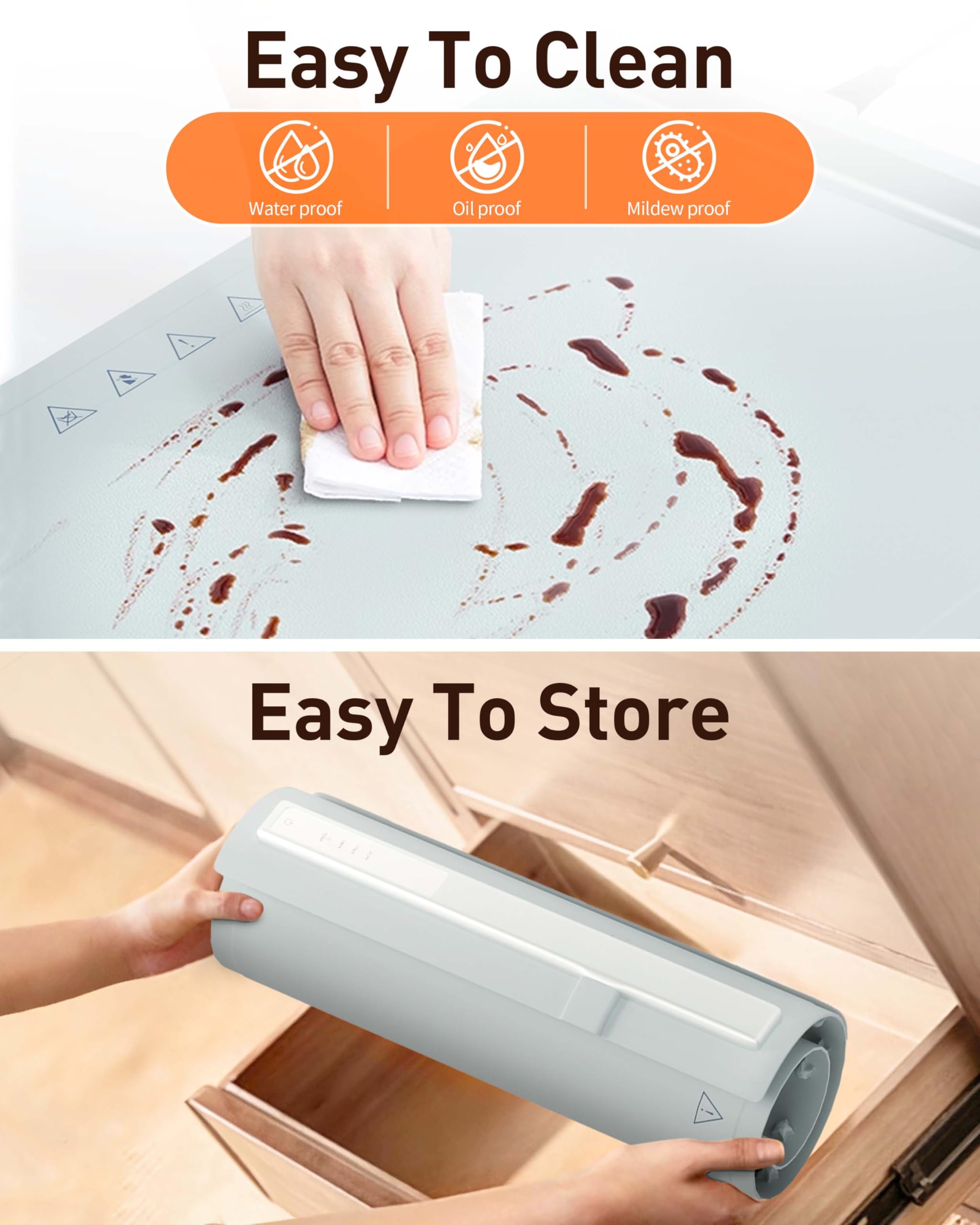Electric Warming Tray for Party - Food Warmers with Adjustable Temperature, Foldable Food Warming Tray for Features 3 Modes & Fast Heating, Hot Plate for Pizza, Buffet, Family Gatherings