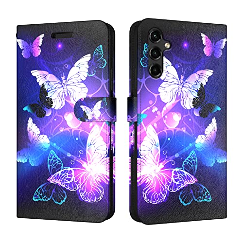 EnCases for Samsung Galaxy A14 5G Case,Samsung A14 5G Case Wallet with Hand Strap Galaxy A14 5G Case PU Leather Clip Flip A14 5G Wallet Case with ID Card,Credit Card Pocket Holder Kickstand,Butterfly