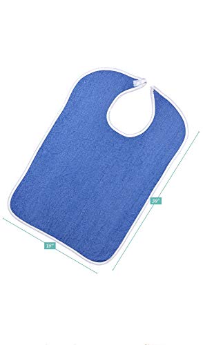 Simpli-Magic 79271 Adult Terry Bibs, Blue, 6 Pack