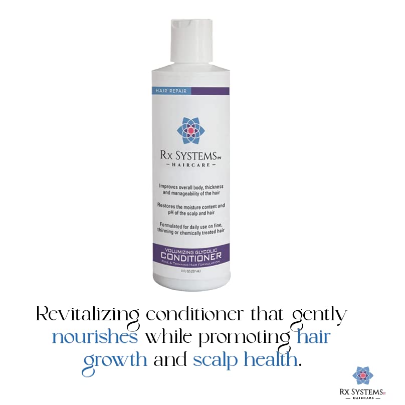 Rx Systems Pharmacy Grade Hair Growth Conditioner For Men And Women From Stops Thinning While Strengthening Vitality and Thickening Hair | pH Balanced | Treats Hair Loss