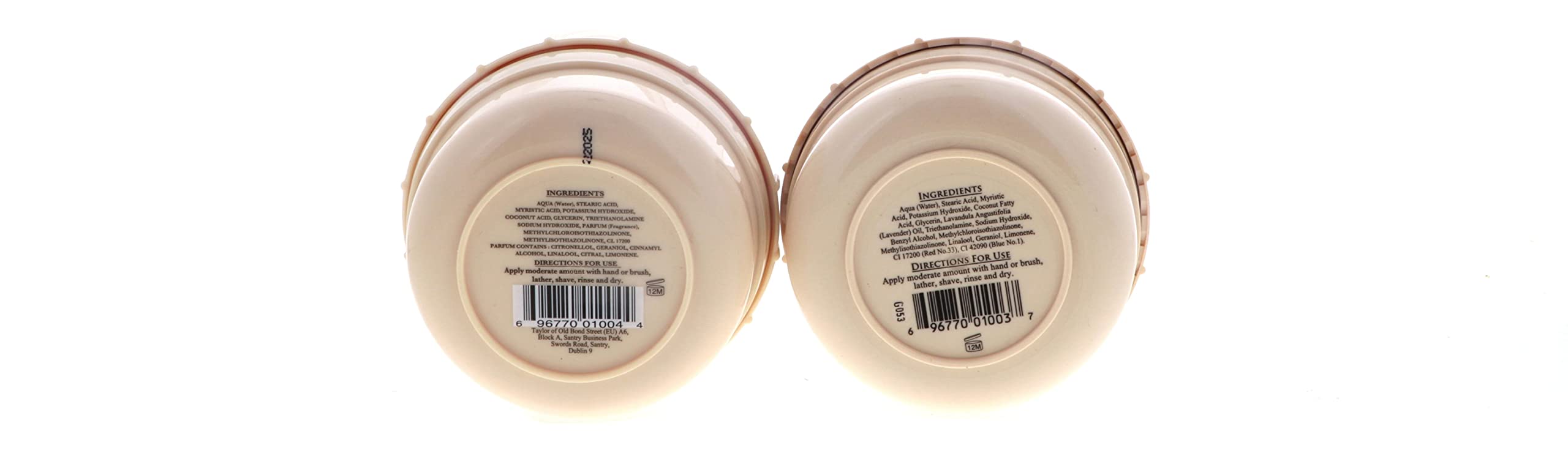 Taylor of Old Bond Street Shave Cream - 2 Pack 5.3 0z Each Choose Your Scents! (Rose and Lavender)