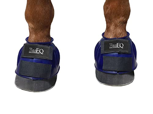 One Stop Equine Shop BasEQ PVC Bell Boots Navy Oversize