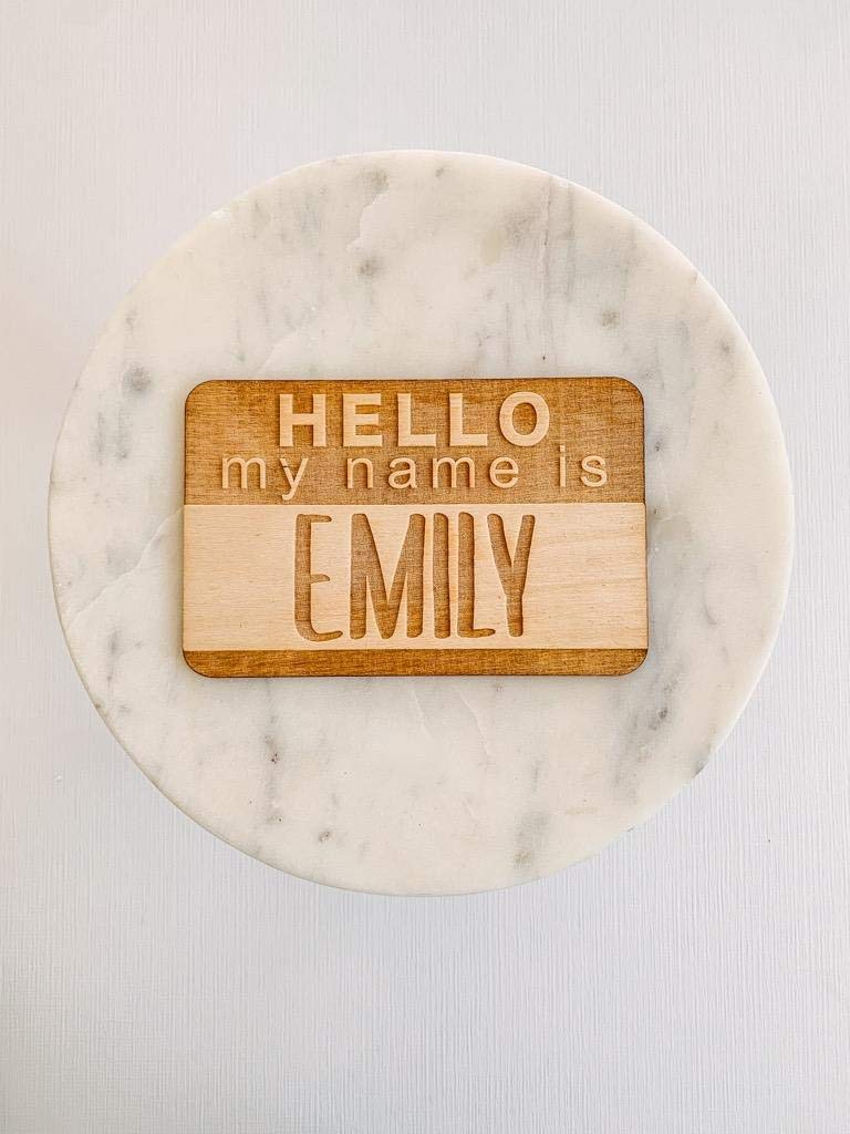 Custom Baby Name Sign Hospital Welcome 3D Hello Name Announcement Plaque Laser Cut Wood Photo Prop Sign Design Trendy