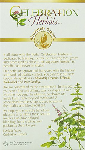 Celebration Herbals Organic Lemon Balm Tea Bags, 24 Count