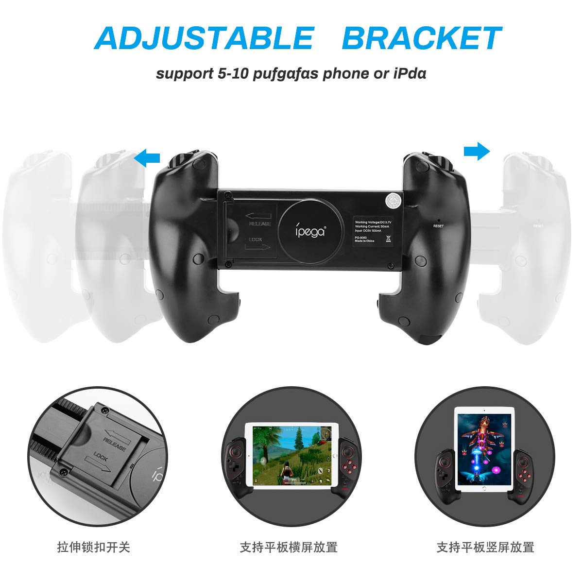 CestMall Bluetooth Mobile Gamepad, Joystick, Compatible with Nintendo Switch, Supports Android 6.0 & iOS 11.0 or Above, 11-Inch Range, 380mAh Battery, USB Charging
