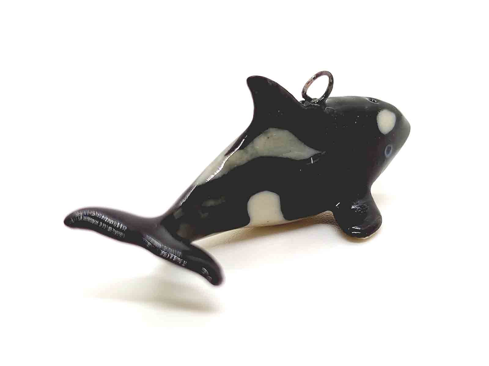 SSJSHOP Whale Orca Micro Tiny Dollhouse Figurines Ceramic Hand Painted Animals Collectible Small Gift Home Garden Decor