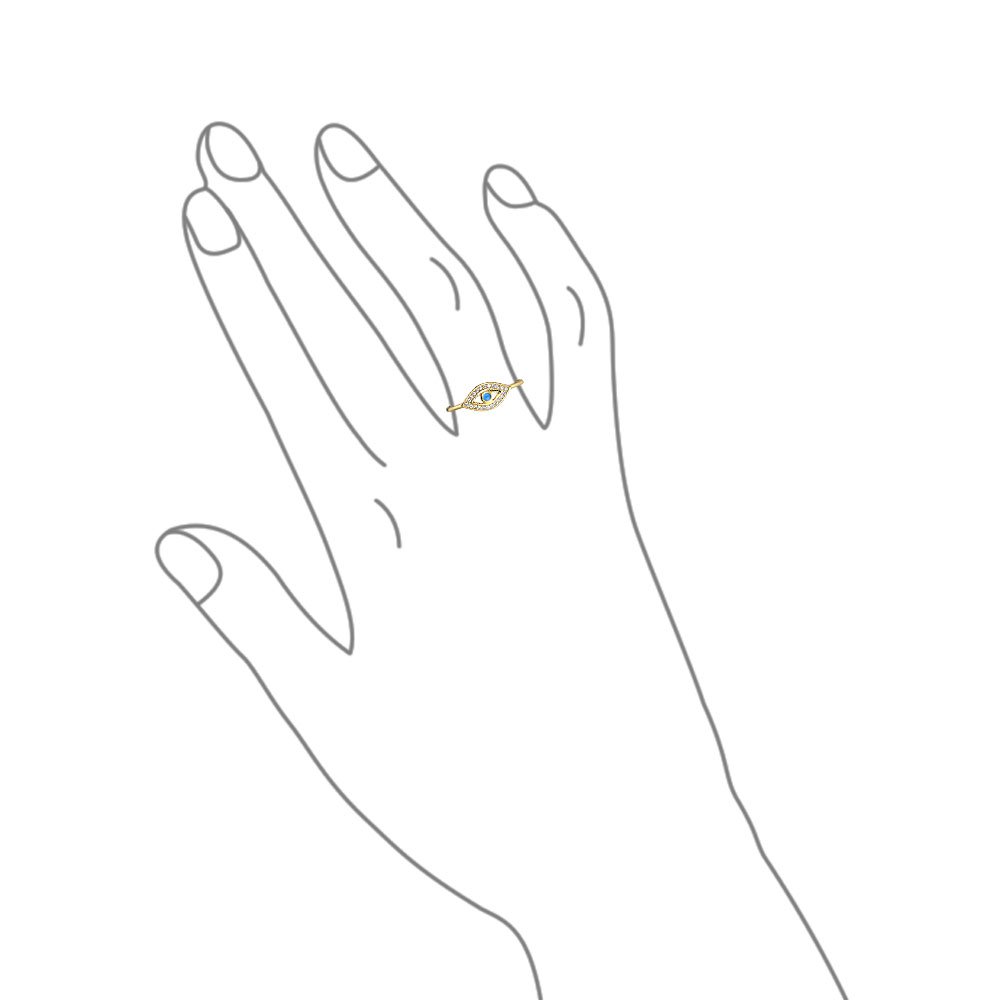 Bling Jewelry Minimalist 14K Rose Gold Plated .925 Sterling Silver Midi Knuckle 1MM Band Stackable Delicate CZ Halo Evil Eye Ring For Women Teen