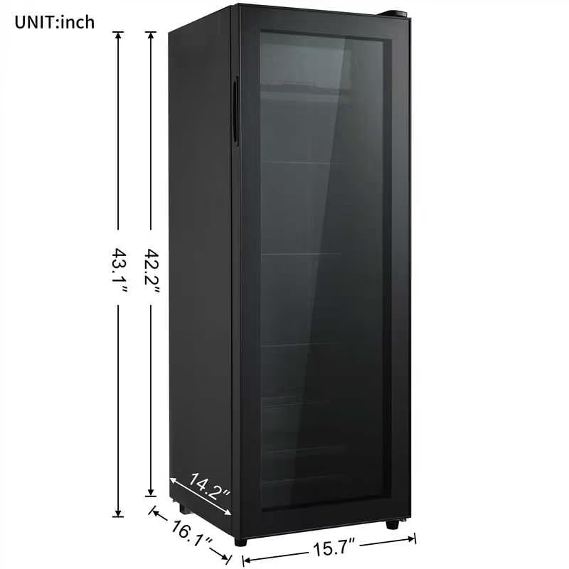 LZ LEISURE ZONE 4.5 Cu.ft Mini Beverage Refrigerator with Freezer, Up to 94 Cans of Soda, Beer or Wine, Fridge with LED Lighting, Silent, Energy-saving, Small Refrigerator for Bedroom/RV/Office