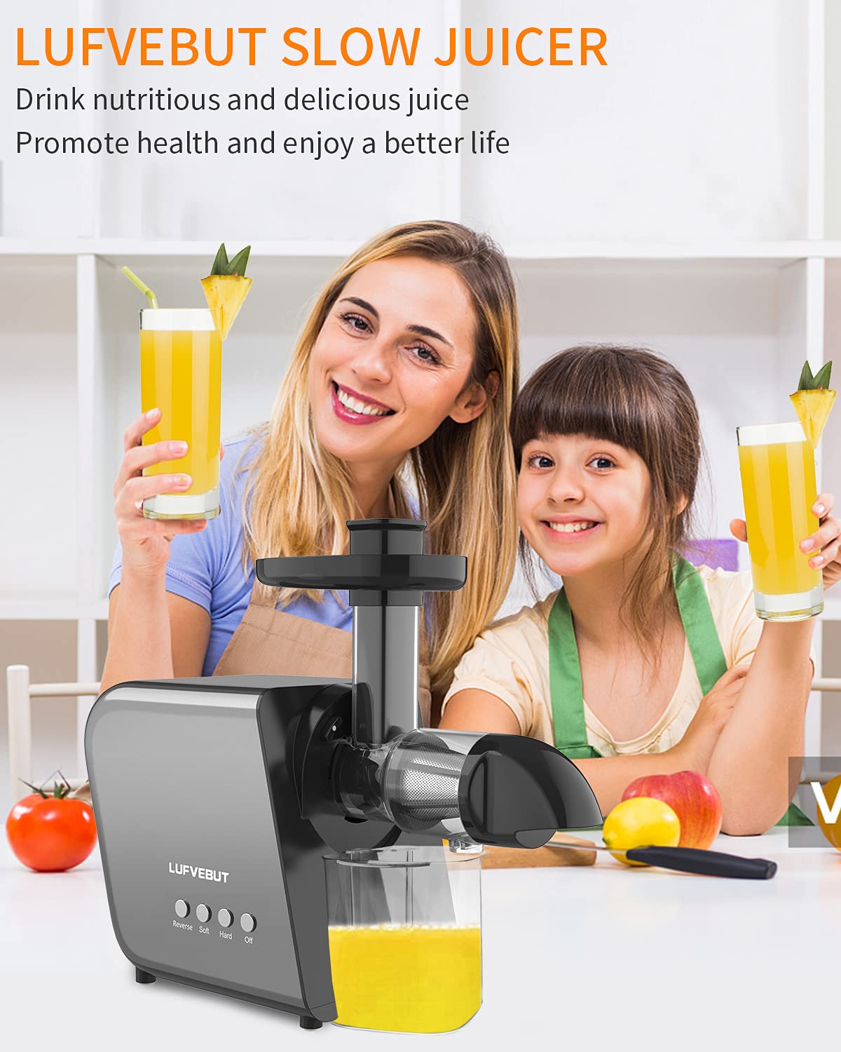 Celery Juicer Machines Easy To Clean,Electric Cold Press Juicer Extractor Leafy Greens Wheatgrass Beet,Quiet Vegetables and Fruits Juicer 250W Motor,Reverse Function,Low Speed,BPA Free,Dishwasher Safe