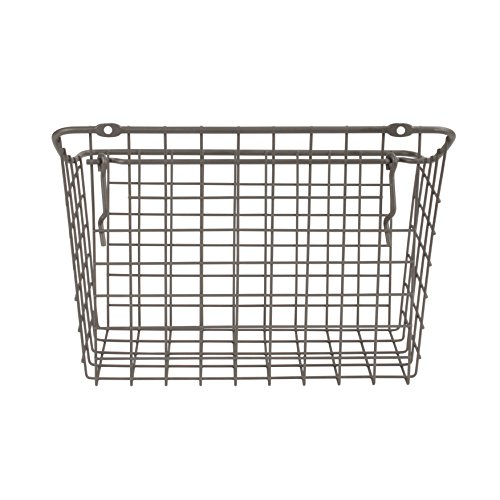 Spectrum Diversified 10" x 5" x 7" Pegboard & Wall Mount Basket, 10"L x 7"W, Industrial Gray