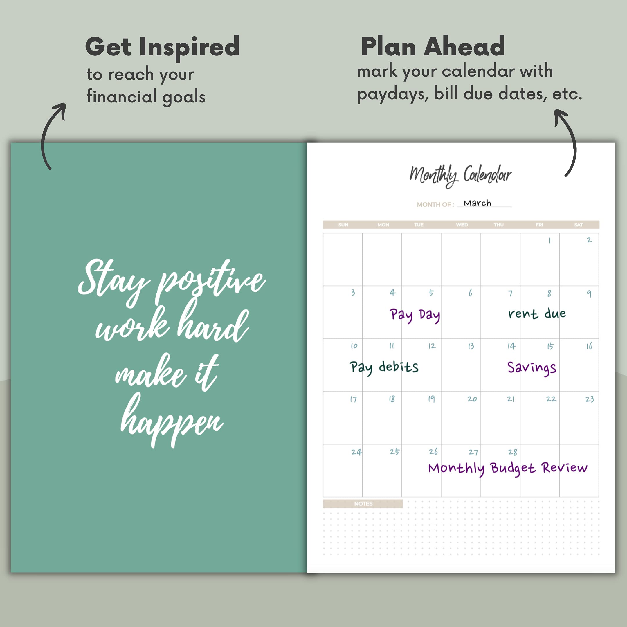Budget Planner and Monthly Bill Organizer - Financial Planner β12-Month Budget Organizer, Budget Book Planner - Income and Debt Tracker Planner, Business Expense Tracker Notebook and Bill Planner