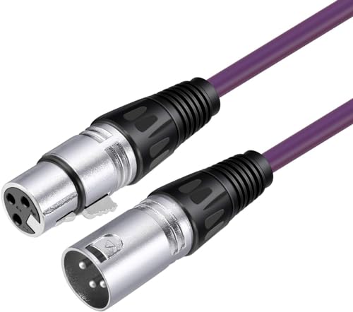 NEEWER 6 Pcs 24.9ft Microphone Audio Cable XLR Male to XLR Female Colored Snake Cable (Purple/Red/Blue/Orange/Yellow/Green)