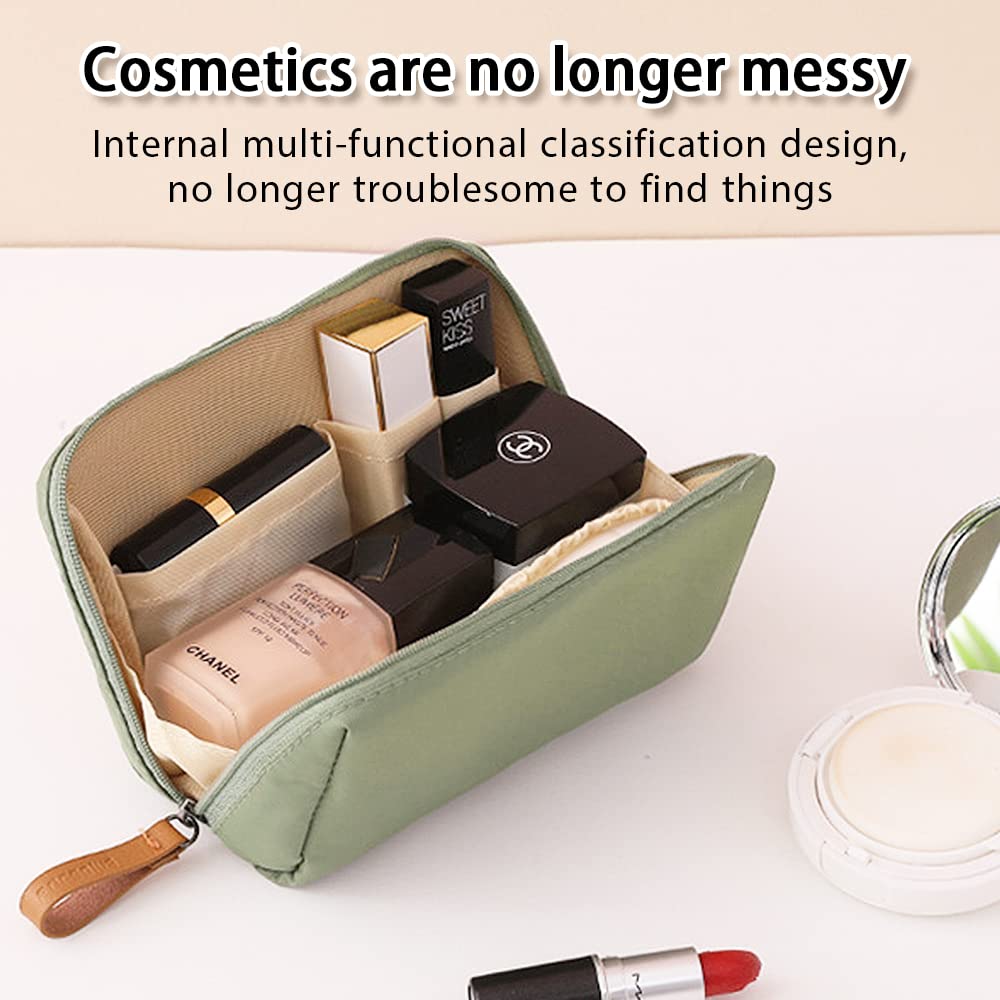 BSMAX 2023 New Travel Makeup Pouch for Women, Portable Mini Waterproof Travel Makeup Pouch (Green)
