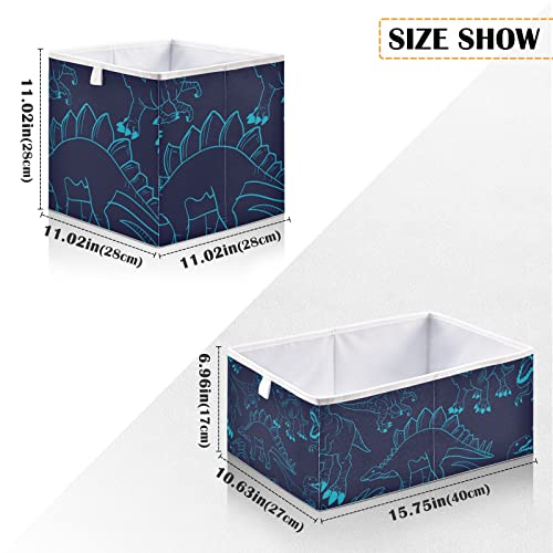 Open Home Storage Bins Foldable Cube Organizers Dino Pattern Closet Storage Bins for stairsteps