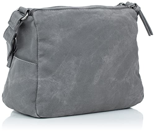 Bueno of California Smooth Faux Leather Shoulder, Grey