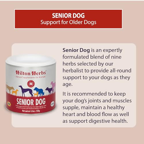 Hilton Herbs Senior Dog Optimum Health Supplement for Older Dogs, 4.4 oz Tub