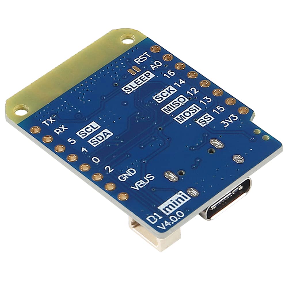 DWEII 3PCS D1 Mini V4.0.0 Type-C USB Board NodeMCU ESP8266 WiFi IoT Type-C USB WLAN Development Board Based ESP8266 4MB Compatible with MicroPython, for Arduino, Nodemcu
