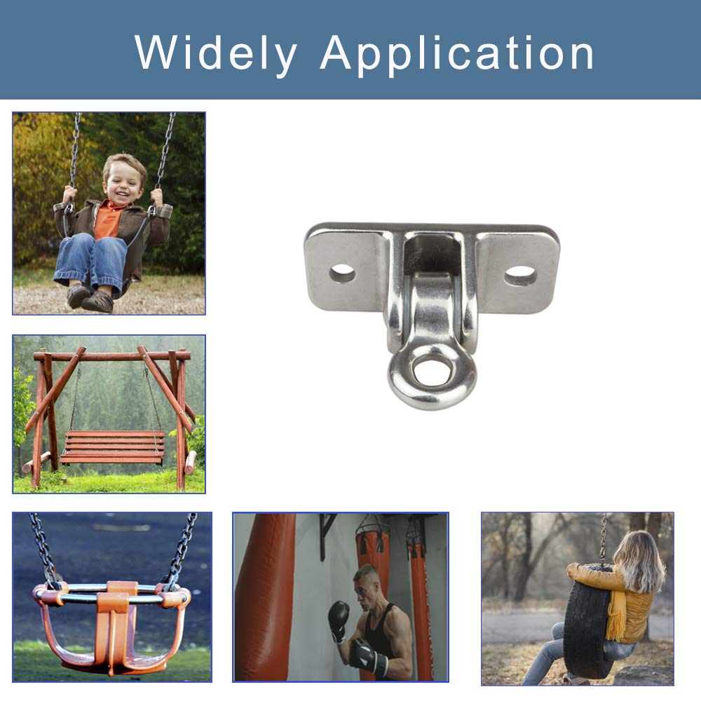 Ayunwei Heavy Duty Swing Hanger Hardware Kit for Wooden Swing Sets Stainless Steel Swing Hardware for Porch, Playground, Yoga—— 2 Pack