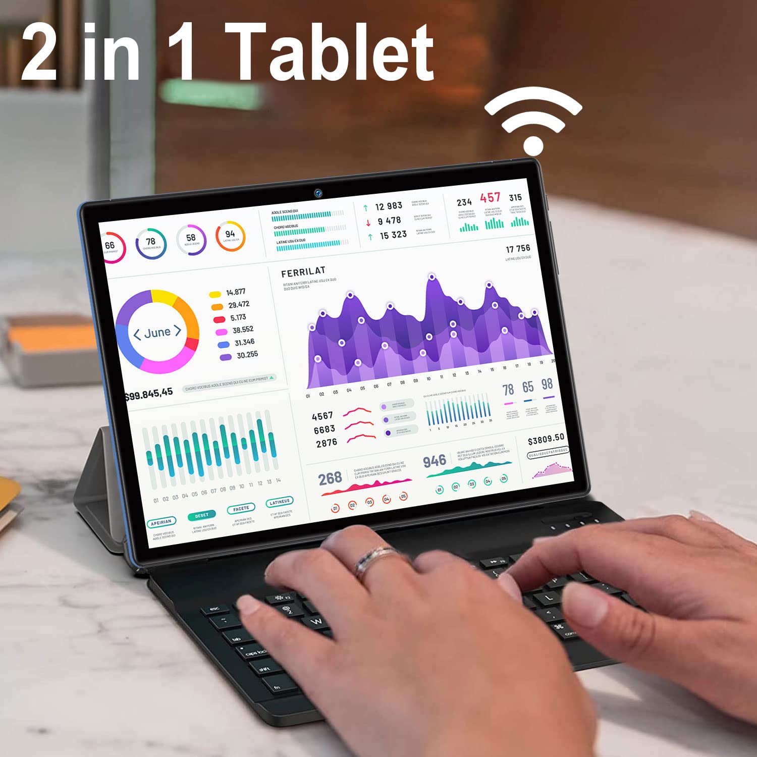 DUODUOGO S9 Tablet, 10.1 Inch Android 11.0 Tablet with 64GB Memory, Octa-Core Processor, 1920x1200 IPS Display, Dual Camera 5MP, 6000mAh Battery, Bluetooth 4.3, WiFi, Blue