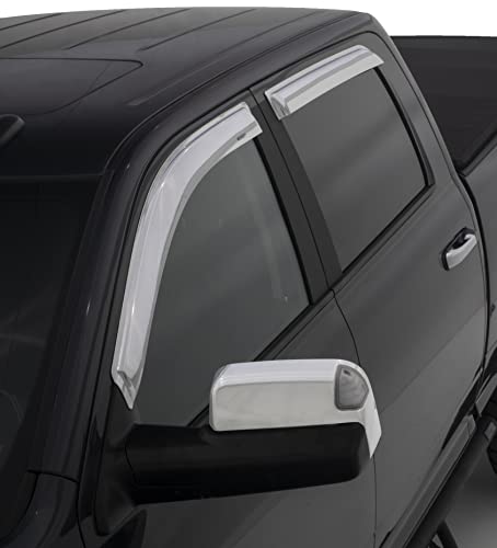 Stampede | Tape-Onz Sidewind Deflectors | 2010 - 2017 GMC Terrain - Polished/Chrome, 4 Pcs. | 6089-8
