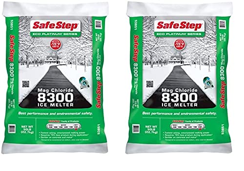 Compass Minerals Safe Step Eco Platinum 8300 Magnesium Chloride Granule Ice Melt 50 lb. (2)