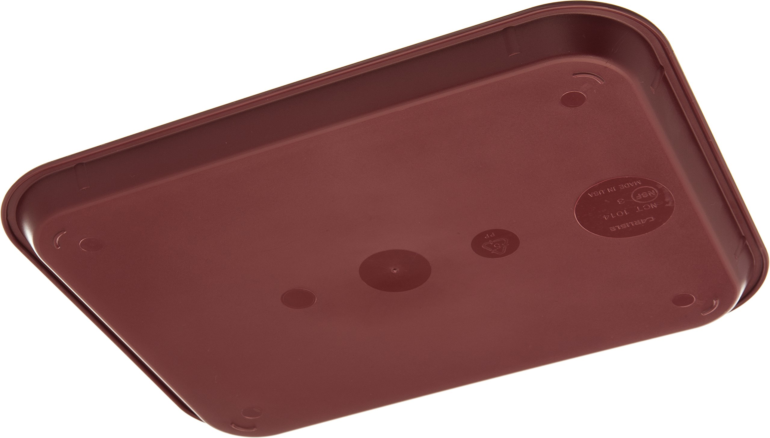 CFS CT101461 Cafe Standard Plastic Cafeteria/Fast Food Tray, NSF Certified, BPA Free, 14" Length x 10" Width, Burgundy (Pack of 24)