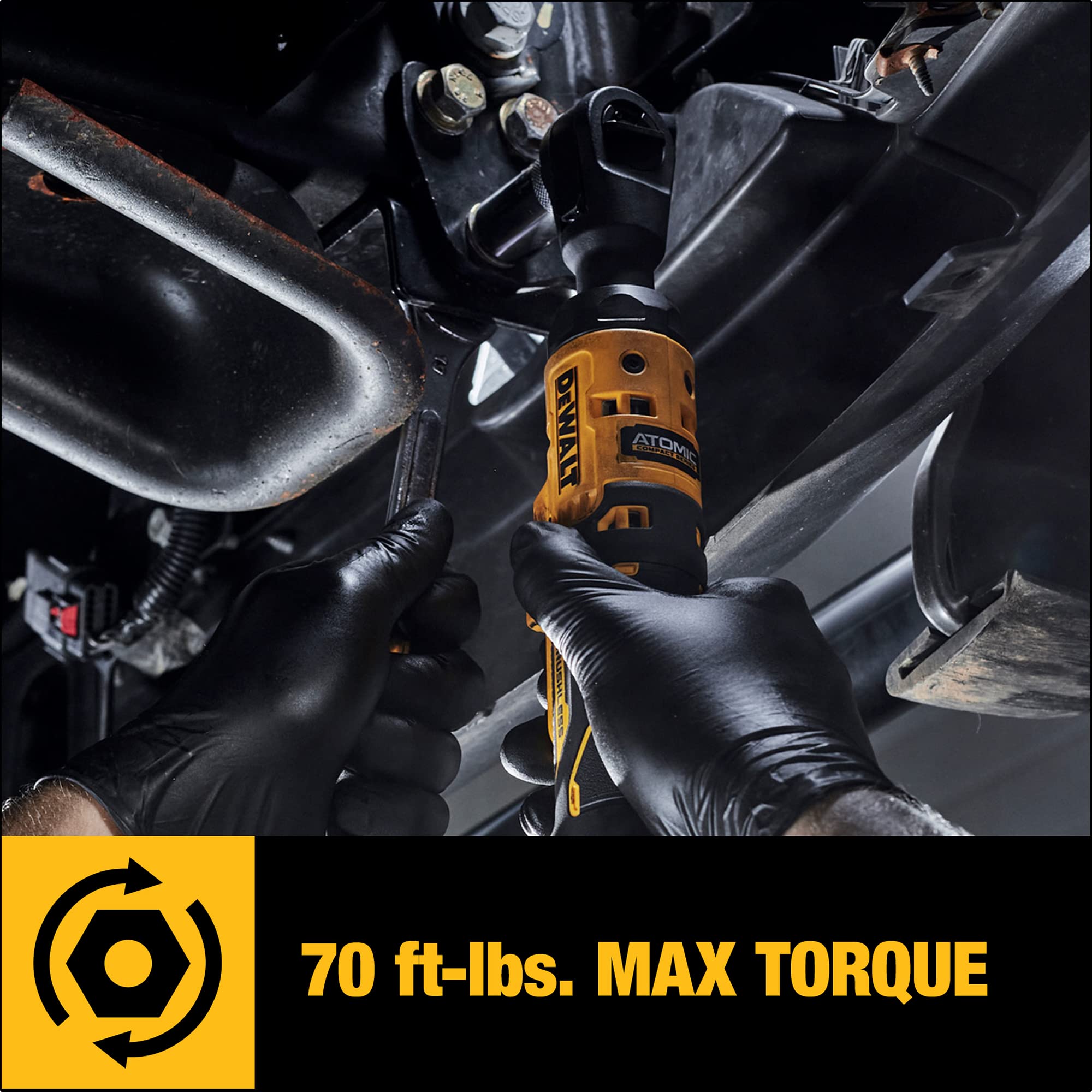 DEWALT ATOMIC 20V MAX* Brushless 1/2 in. Ratchet Kit (DCF512D1)