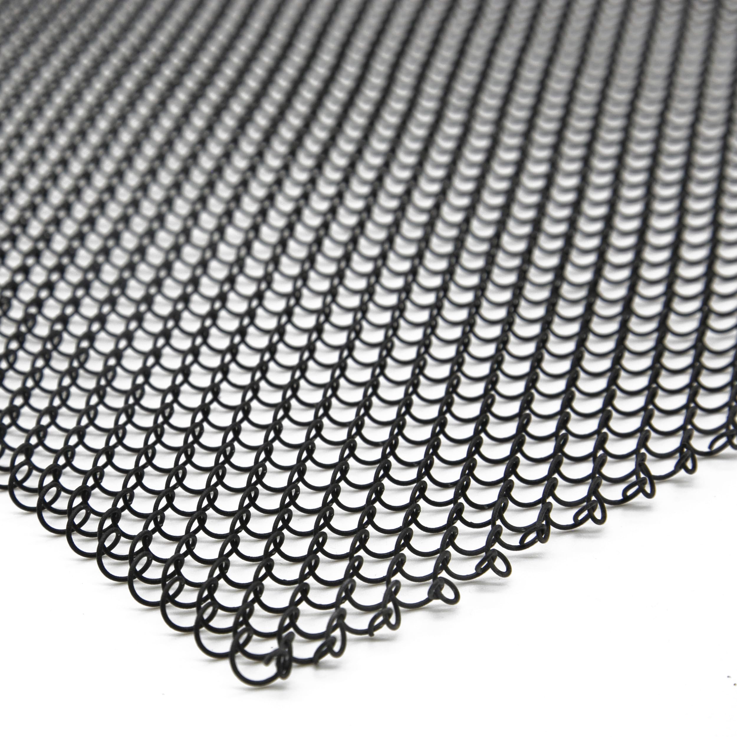 LegendFlame Fireplace Mesh Screen Curtain 22” High, Two 24" Wide Panels, Black Matte, SP62-22