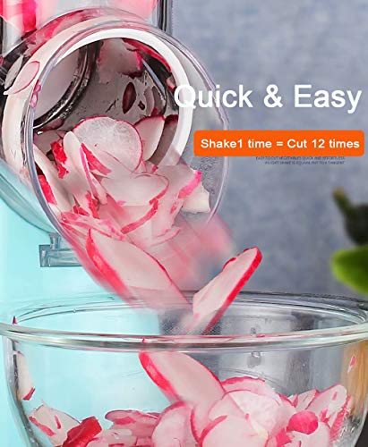 Cheese Grater Rotary Cheese Shredder Vegetable Slicer 3-in-1 Vegetable Shredder Grater Slicer Grinder for Potato Onion Cucumber Carrot Blue