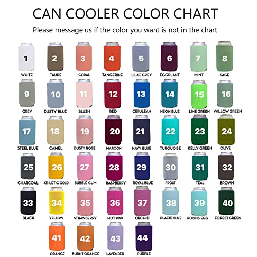 Customized Wedding Can Coolers Personalized Wedding Favors Monogram Can Holders (Custom – Assorted, 100 can Cooler)