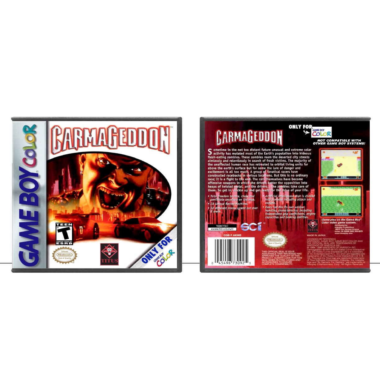 Carmageddon | (GBC) Game Boy Color - Game Case Only - No Game