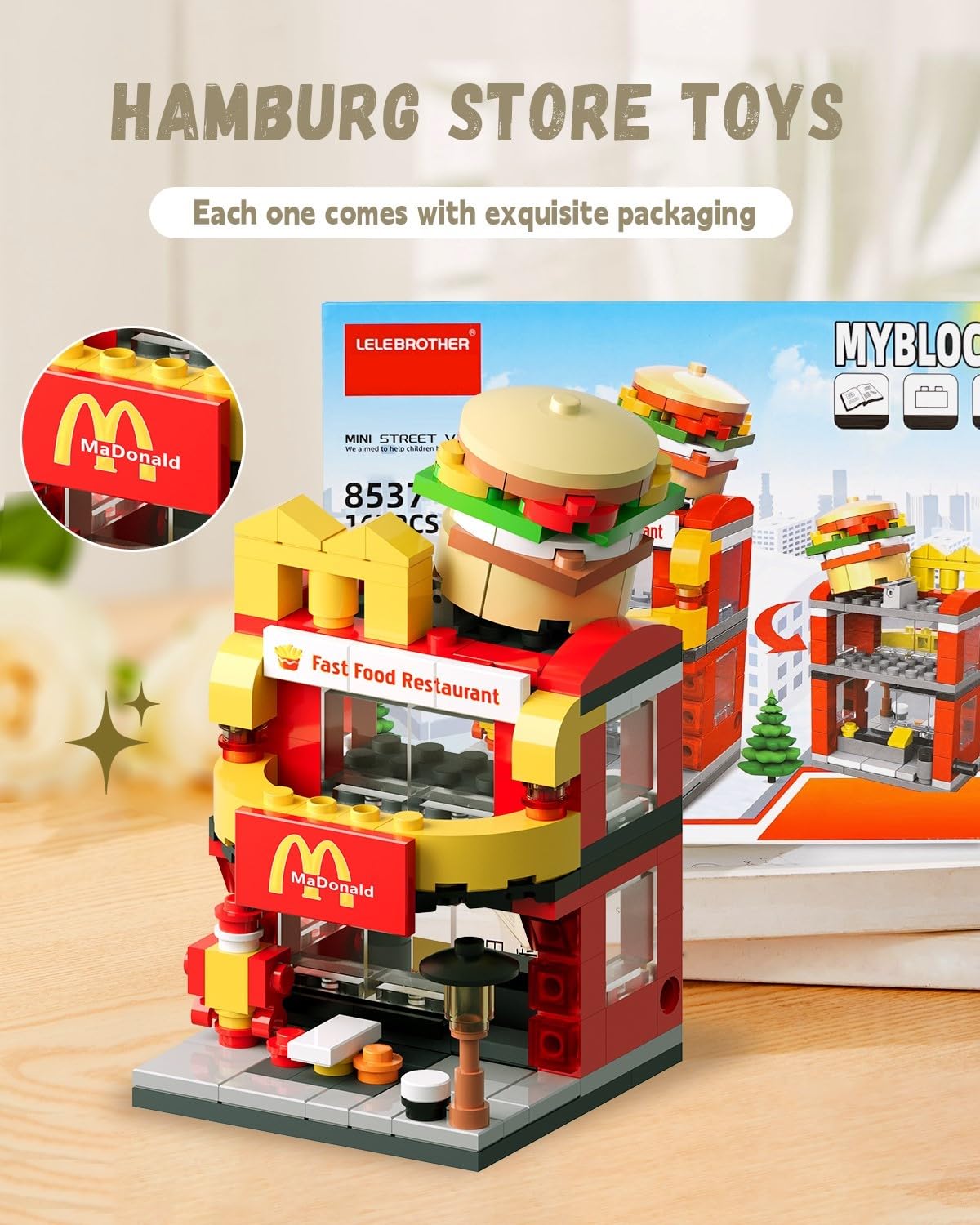 Building Blocks Flowers Building Toy with Sticky Note Holder Unique Home Decor, Birthday and Christmas for Lego Building Set (Jasmine)
