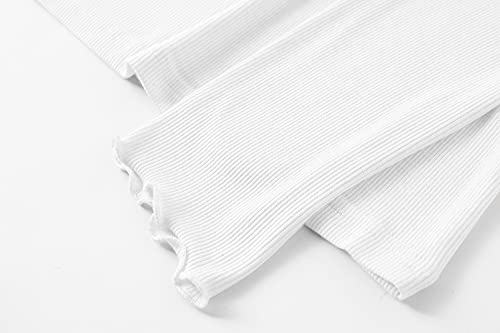 KLOTHO Long Sleeve Shirts for Women Dark Academia Clothing White Mock Turtleneck Top Large